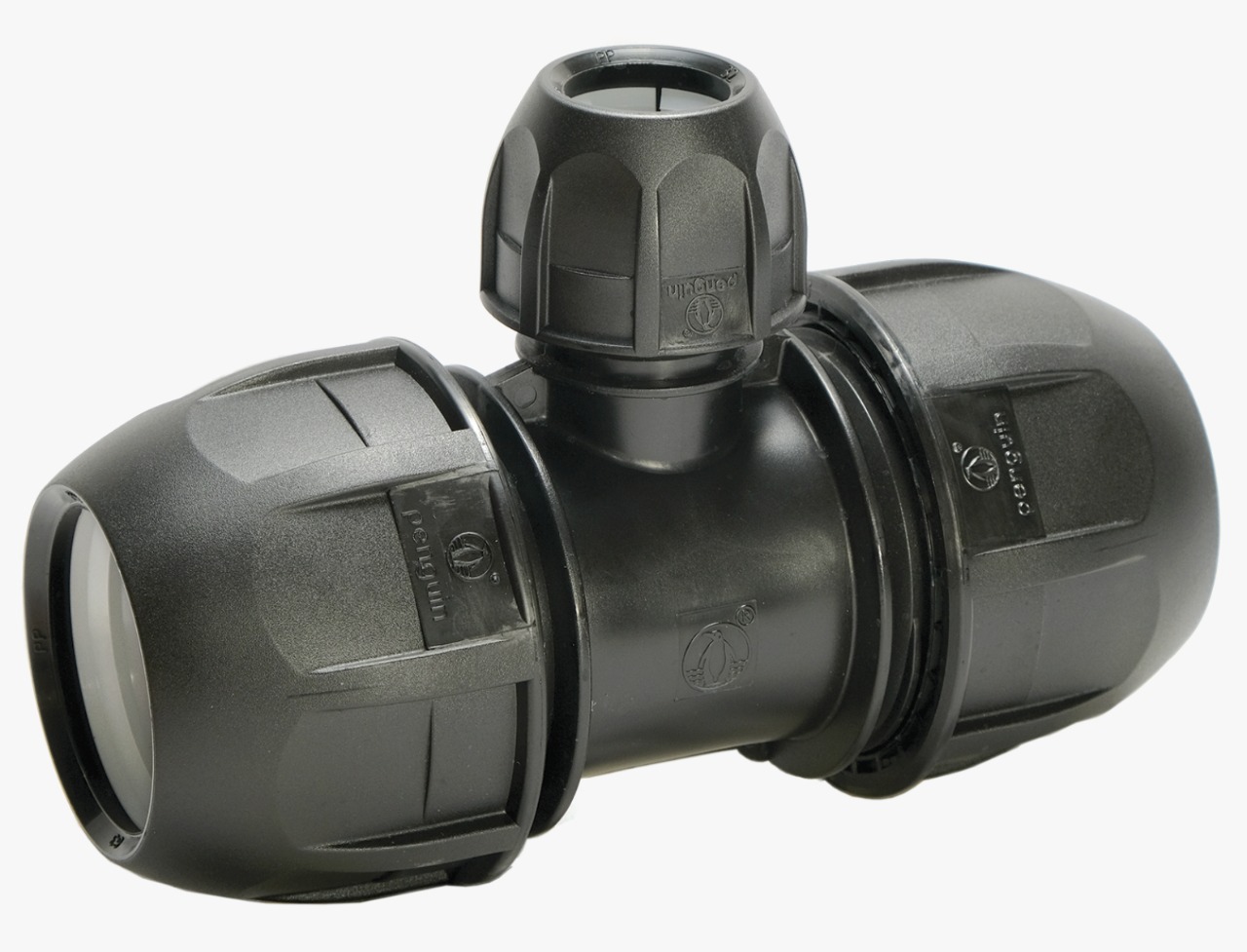 Fitting HDPE Compression Reducer Tee 110mm X 90mm Toko Sambungan