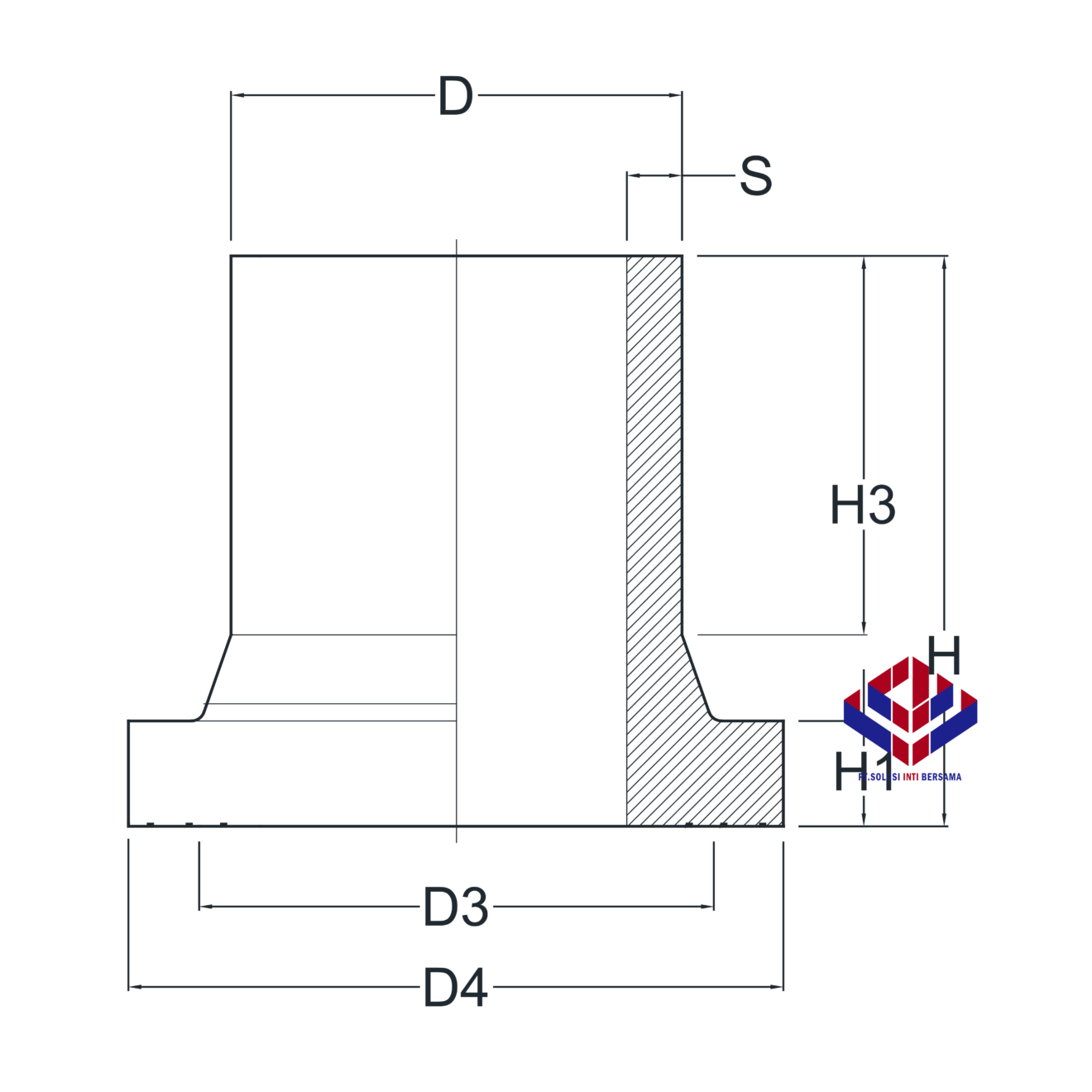 Stub End HDPE Polyfuse Injection Moulding 75 mm (2-1/2") - PT Solusi ...