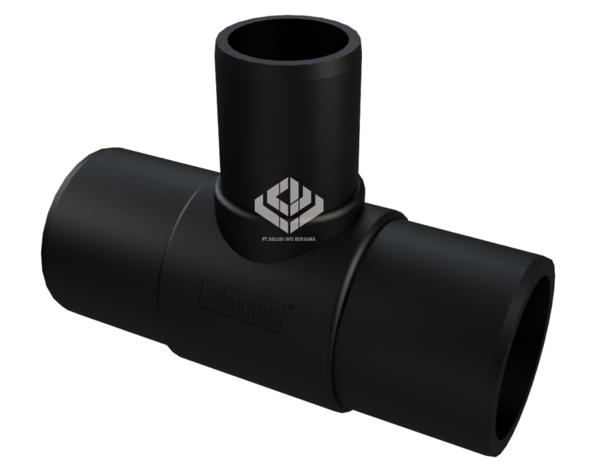 Spigot Reducing Tee HDPE Polyfuse Injection Moulding 110 x 90 mm (4 x 3 ...